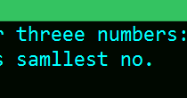 Write a program in C to find smallest of given three numbers