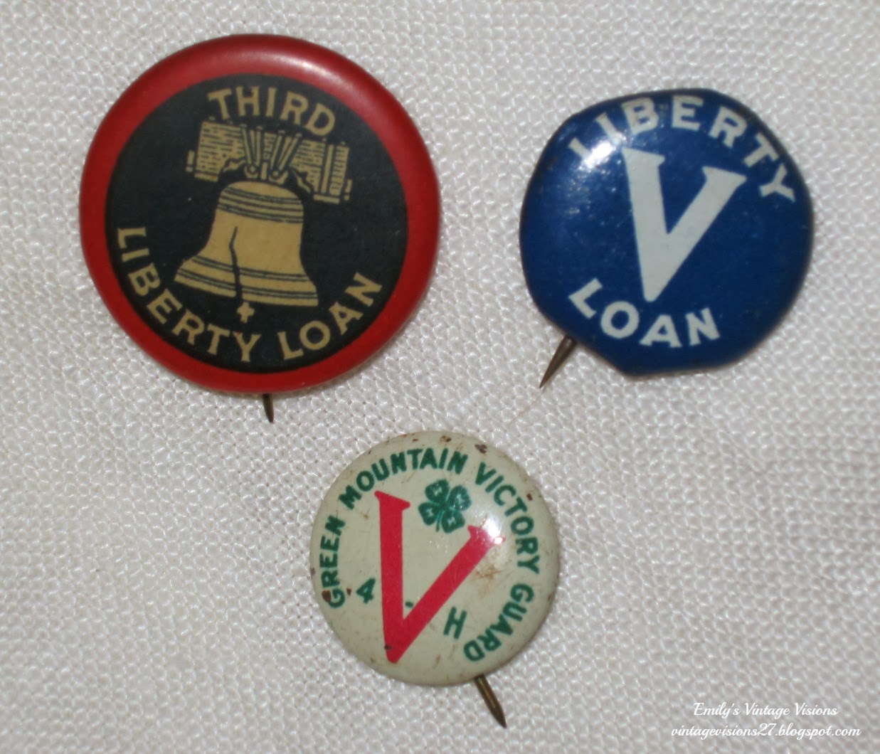 Emily's Vintage Visions: WWII Victory Pins! - Part 1