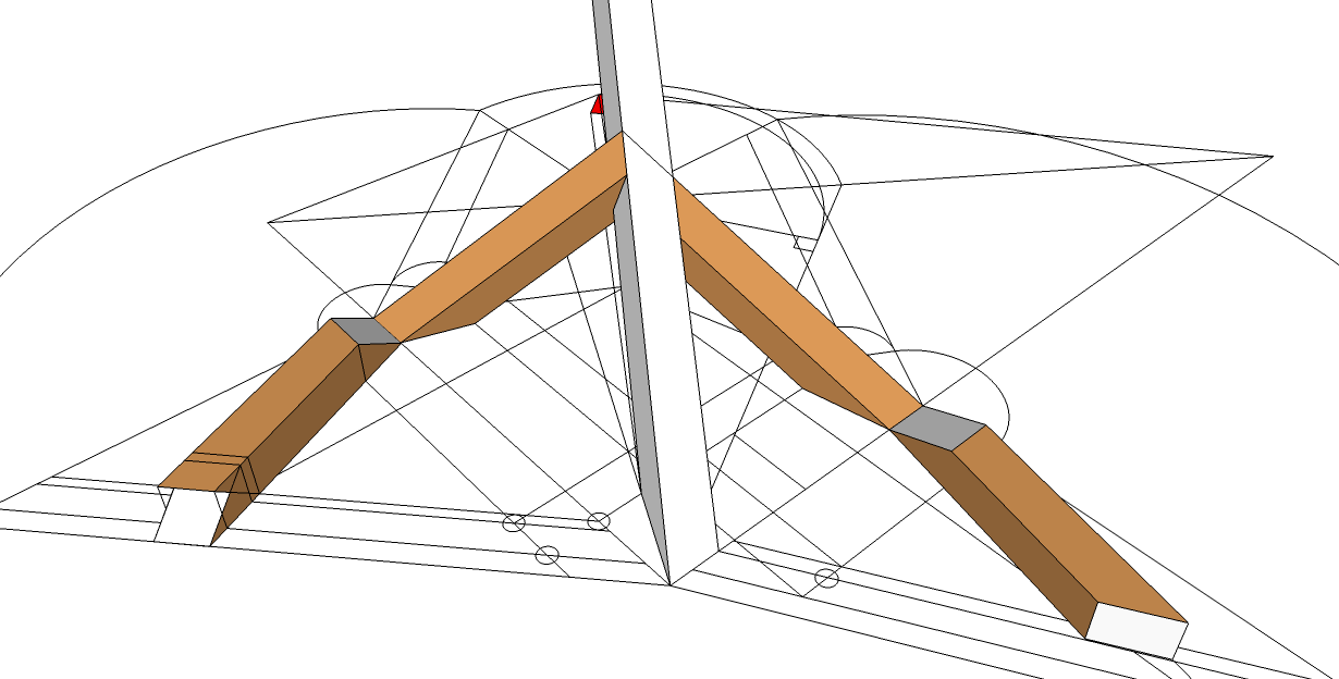 Roof Framing Geometry: Tréteaux Fold Down Roof Surface
