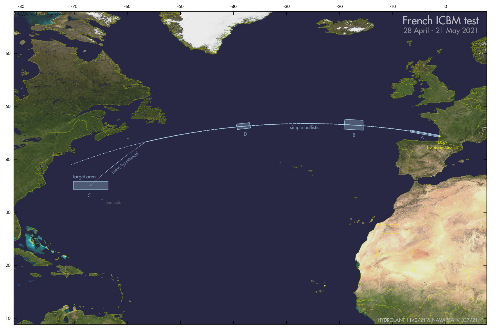 SatTrackCam Leiden (b)log: An upcoming French ICBM/SLBM test [UPDATED ...