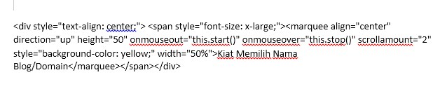 Blog of Rosanna Simanjuntak: Cara Membuat Running Text di Blogger
