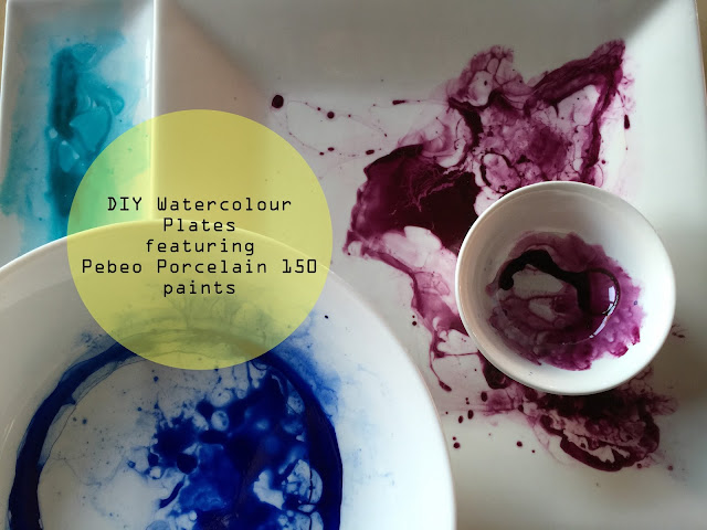 Crafty Crusaders: Watercolour Plates and Bowls - Using pebeo Porcelain ...