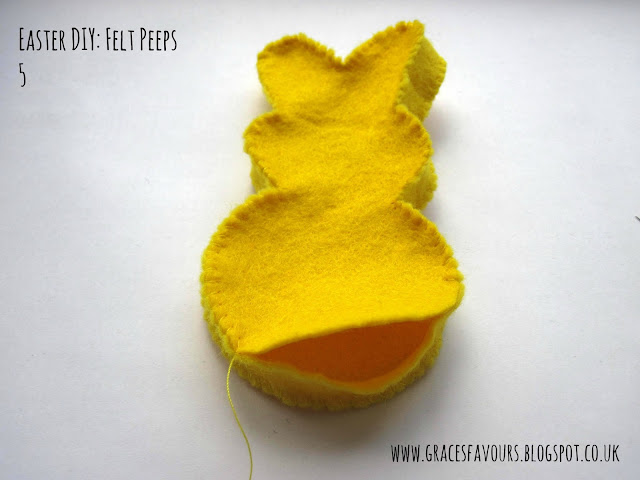 Grace's Favours - Craft Adventures: How To - Felt Easter Peeps Bunnies ...