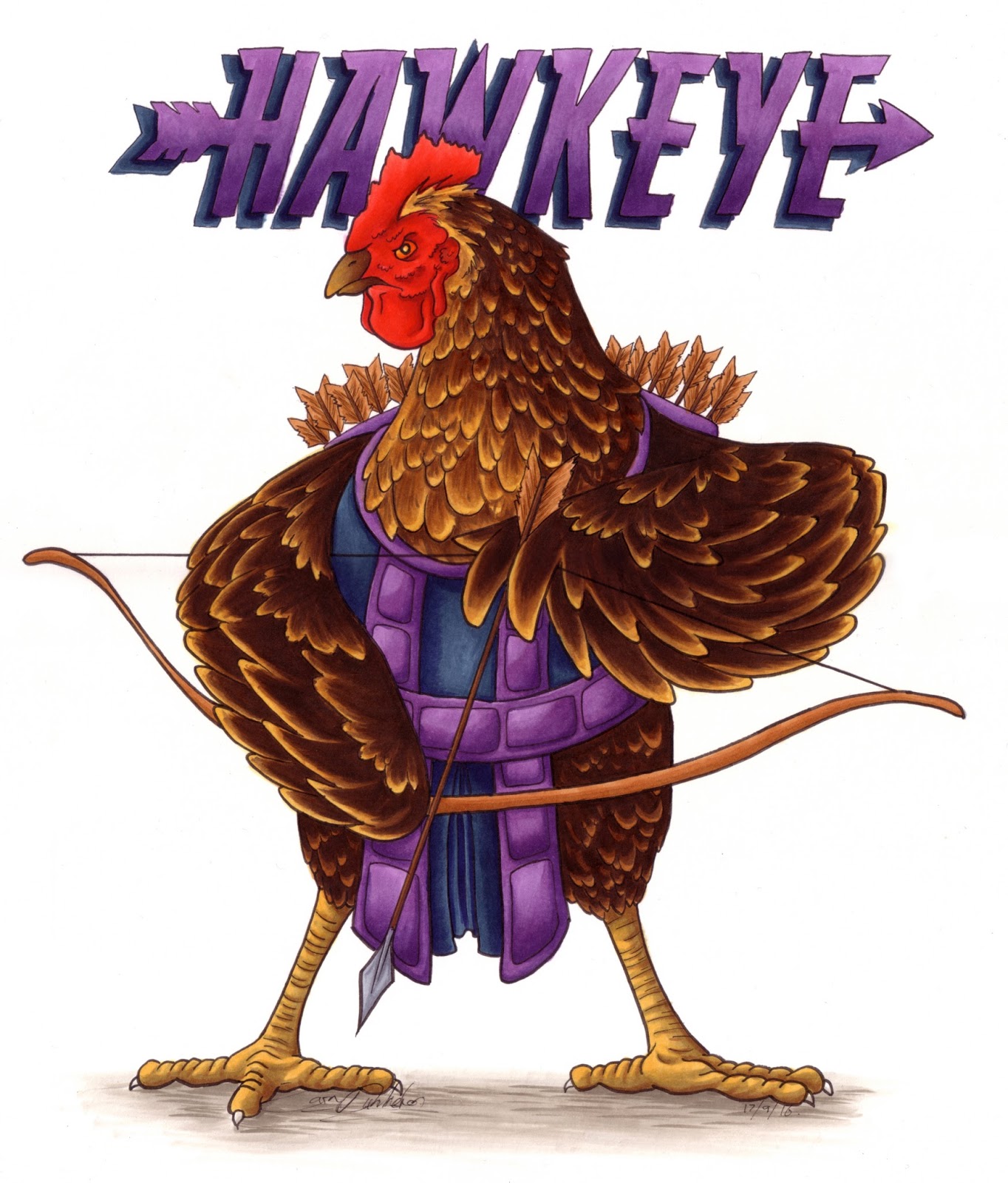 Sara Dunkerton Illustration and Animation: Pet Portraits - Hawkeye