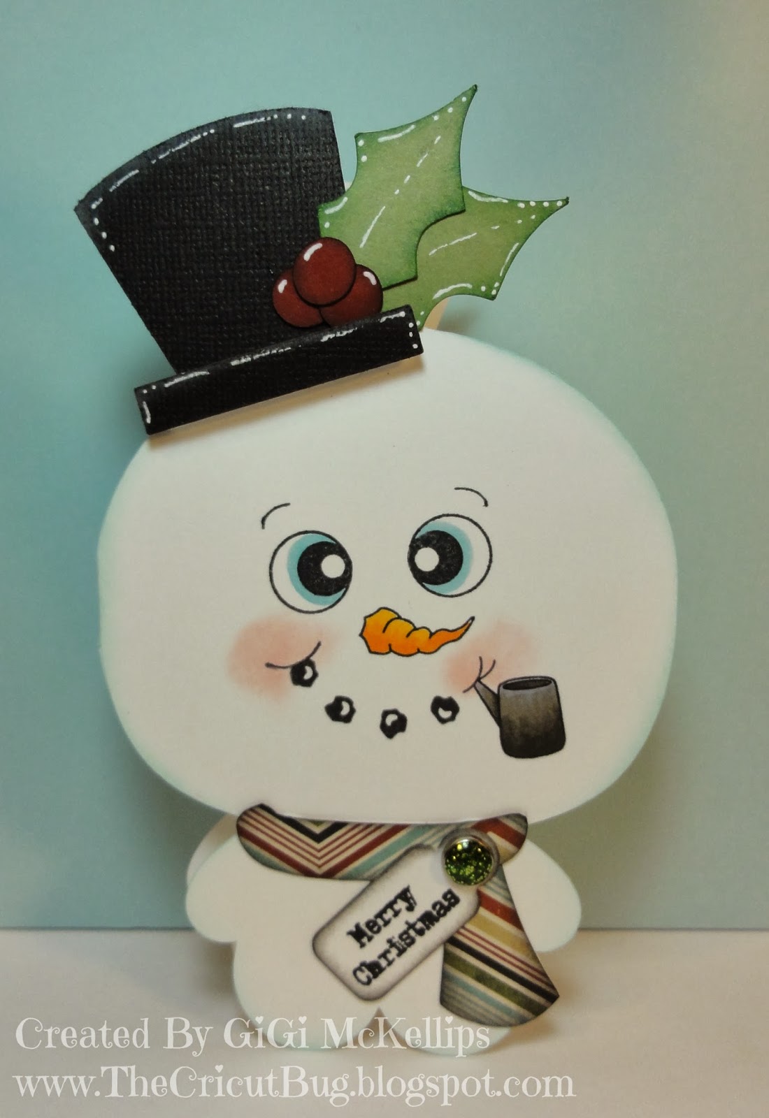 The Cricut Bug: Snowman Shaped Card