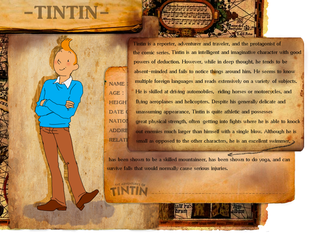 The Tintin Adventures: Tintin Characters