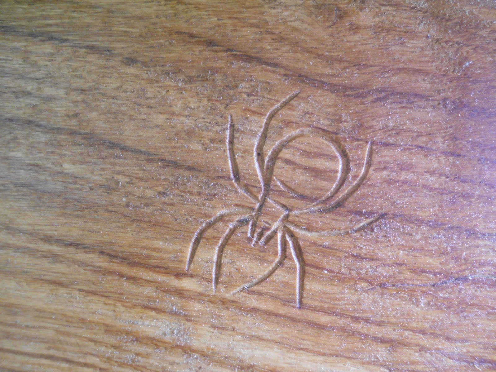 Where are the carved spiders hidden on the bench in the children's ...