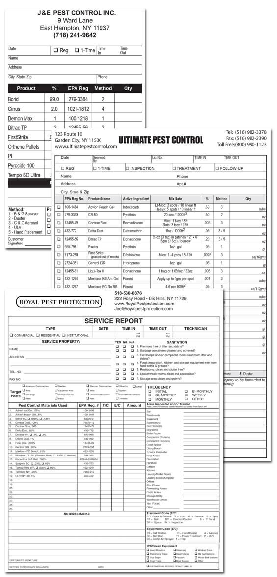Pest Control Service Tickets - Invoice Template