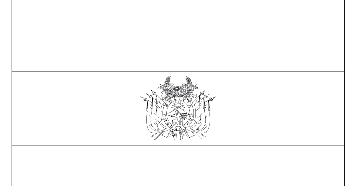 Coloring Page | Flag of Bolivia | Drawing | Outline Vectors | Free ...