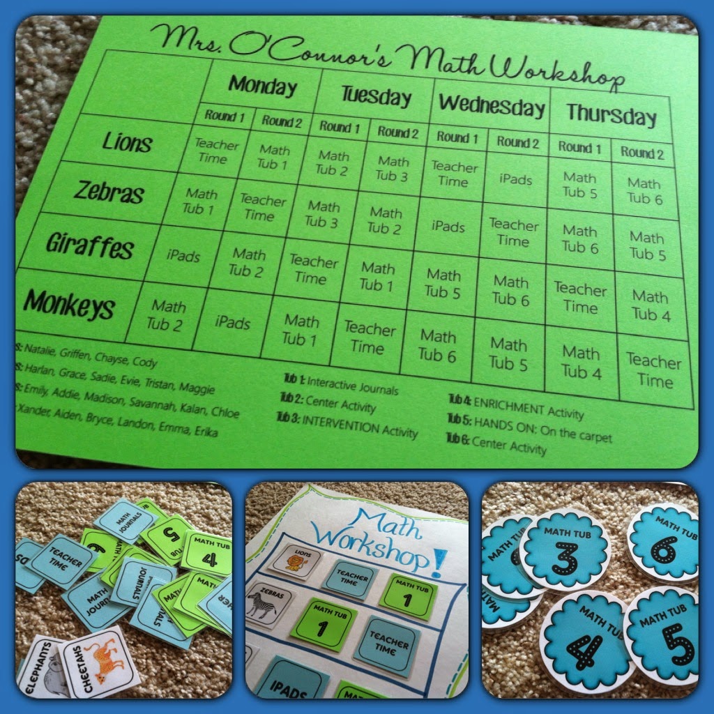 Firstie Favorites: Five for Friday: MATH WORKSHOP EDITION!