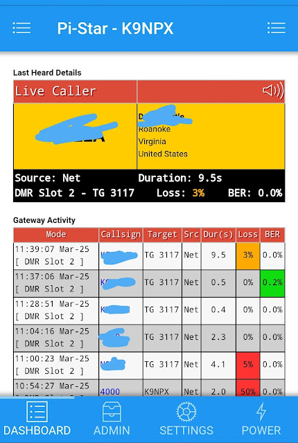 Pi Star Mobile Dashboard