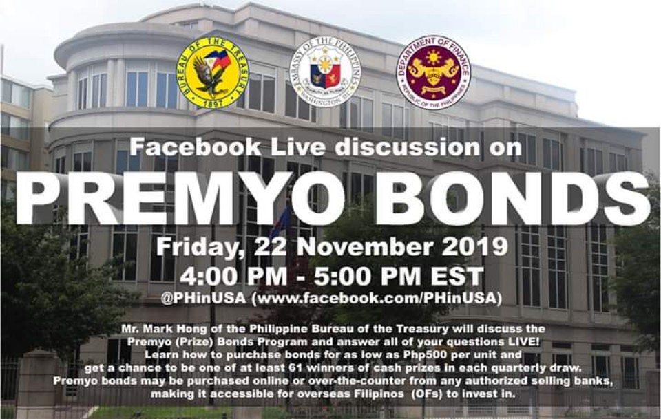 Balitang New York : Philippines' Premyo Bonds Discussion Via PH Embassy ...