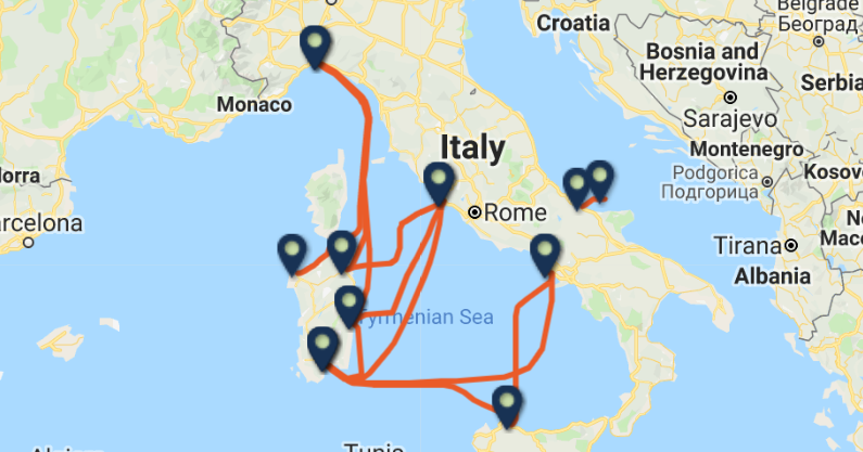 Ferry Tracker: TIRRENIA Ferry Tracker