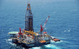 Offshore Base: Offshore oil gas semisub drill rig-Valaris MS-1