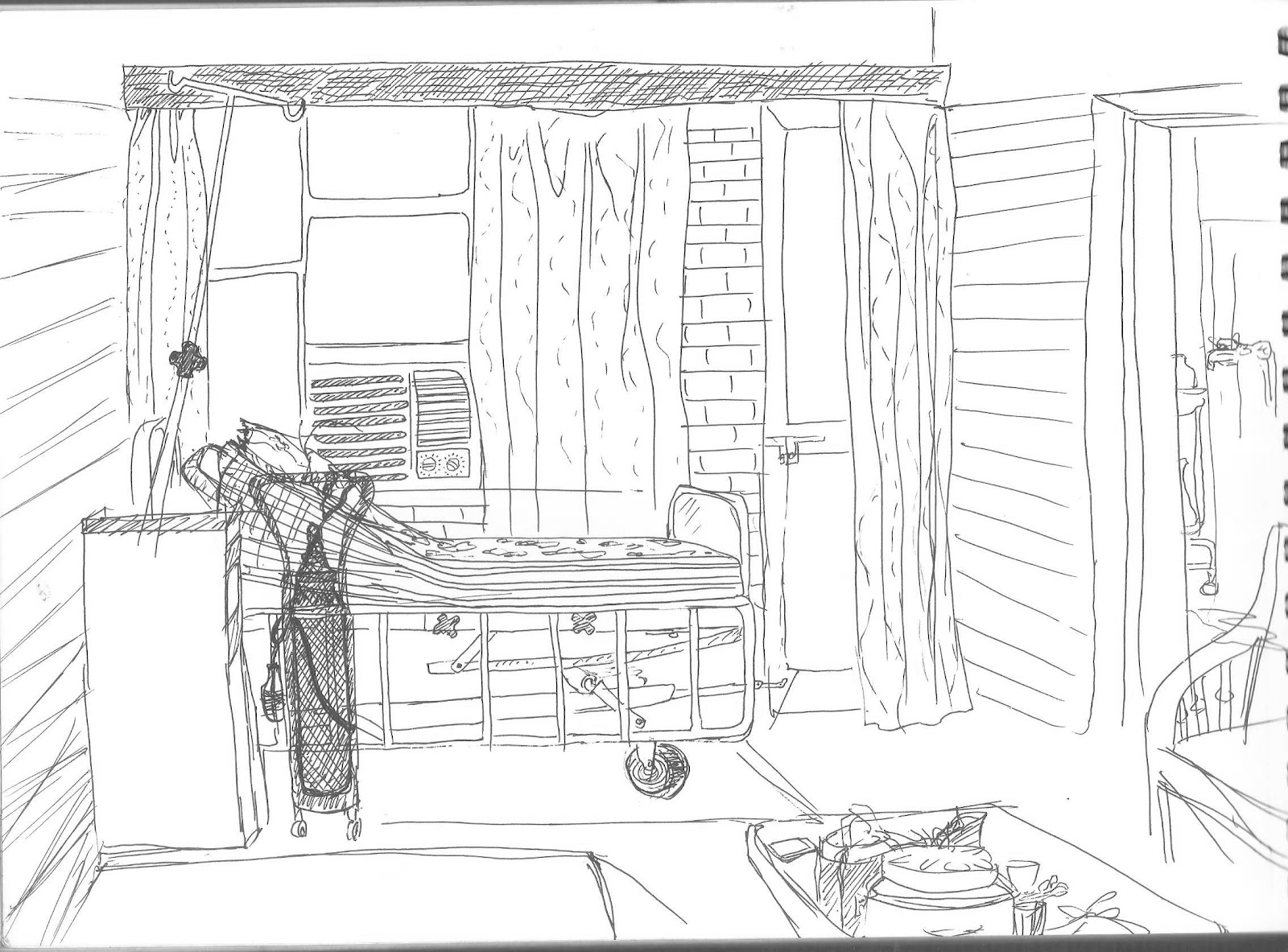Lined Paper and Me: Hospital sketches