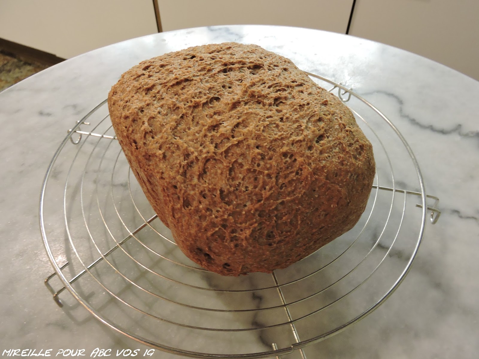 A B C vos IG: *Pain intégral Ig bas à la farine T 150 à la machine à pain