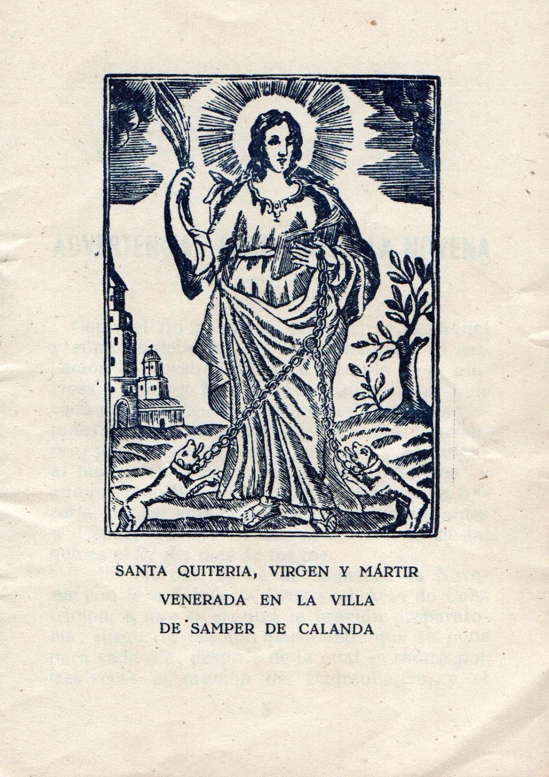 samper palillero: Recopilación. Novena de Santa quiteria.