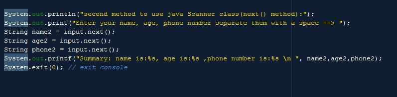learn java - Scanner class