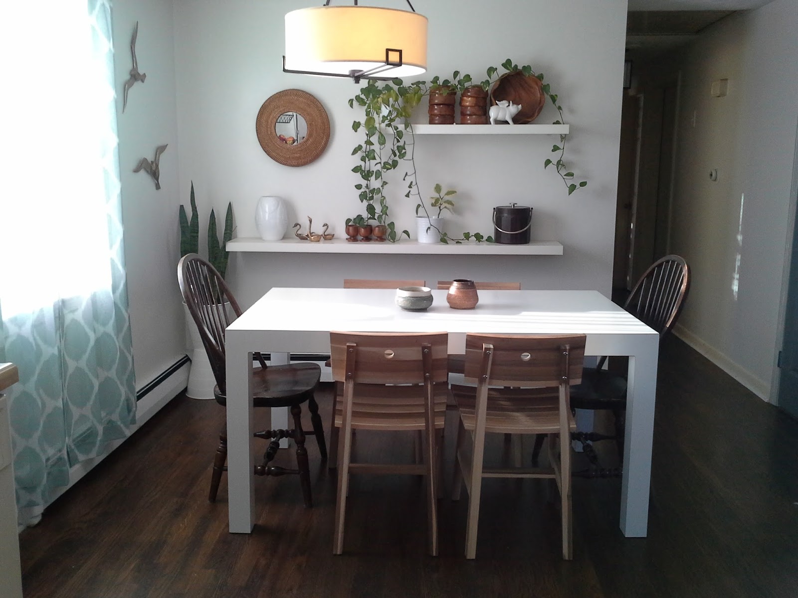Lilly's Home Designs: Skogsta Chairs and Parsons Dining Room Table