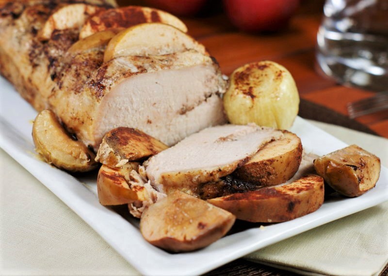 Slow Cooker Apple Pork Loin | The Kitchen is My Playground