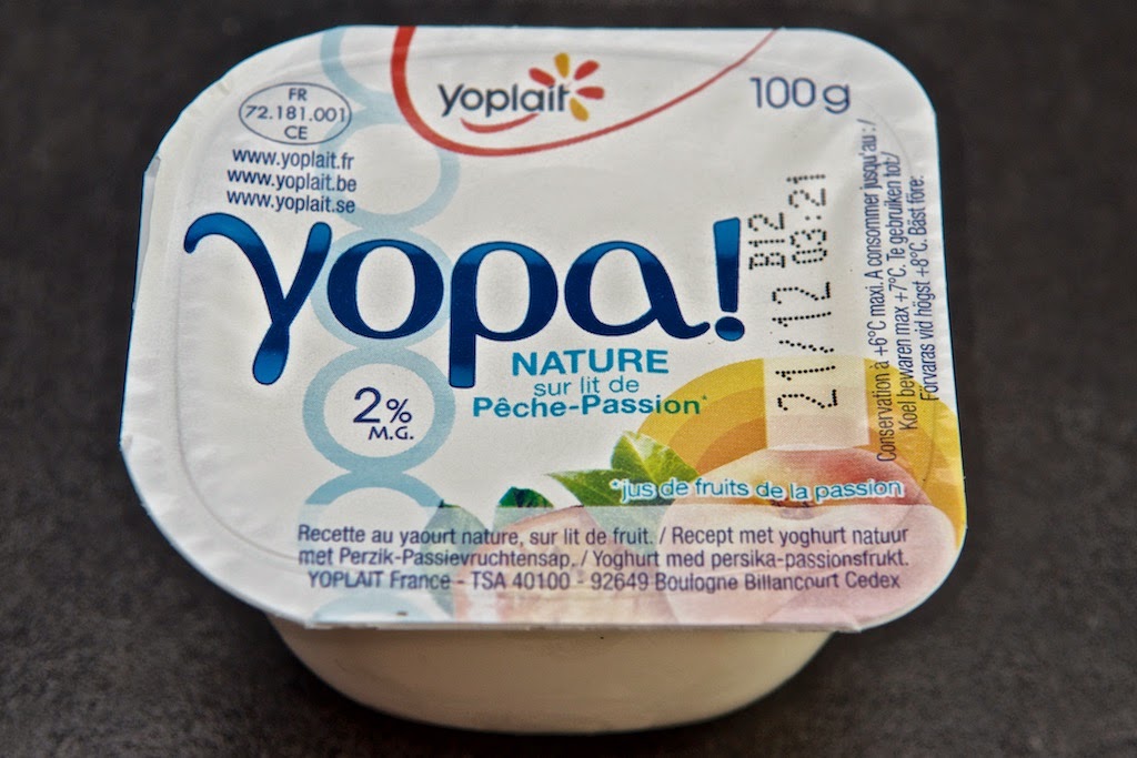 Yopa! nature sur lit de Pêche Passion 2% M.G. (8x100g) par Yoplait