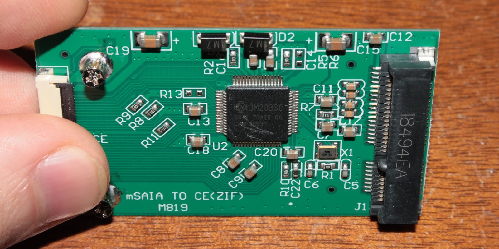 Khron's Cave: #53 JMicron JM20330-based mSATA to ZIF-ATA adapter power ...