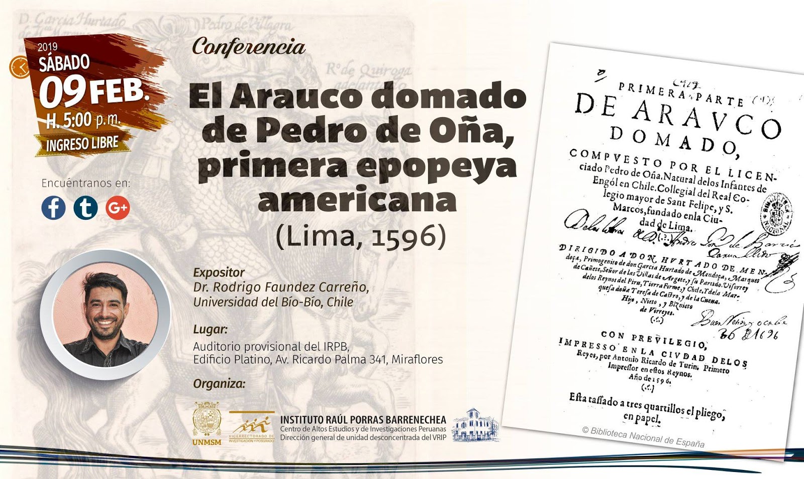Instituto Raúl Porras Barrenechea: Conferencia: Instituto Raúl Porras Barrenechea: Conferencia: