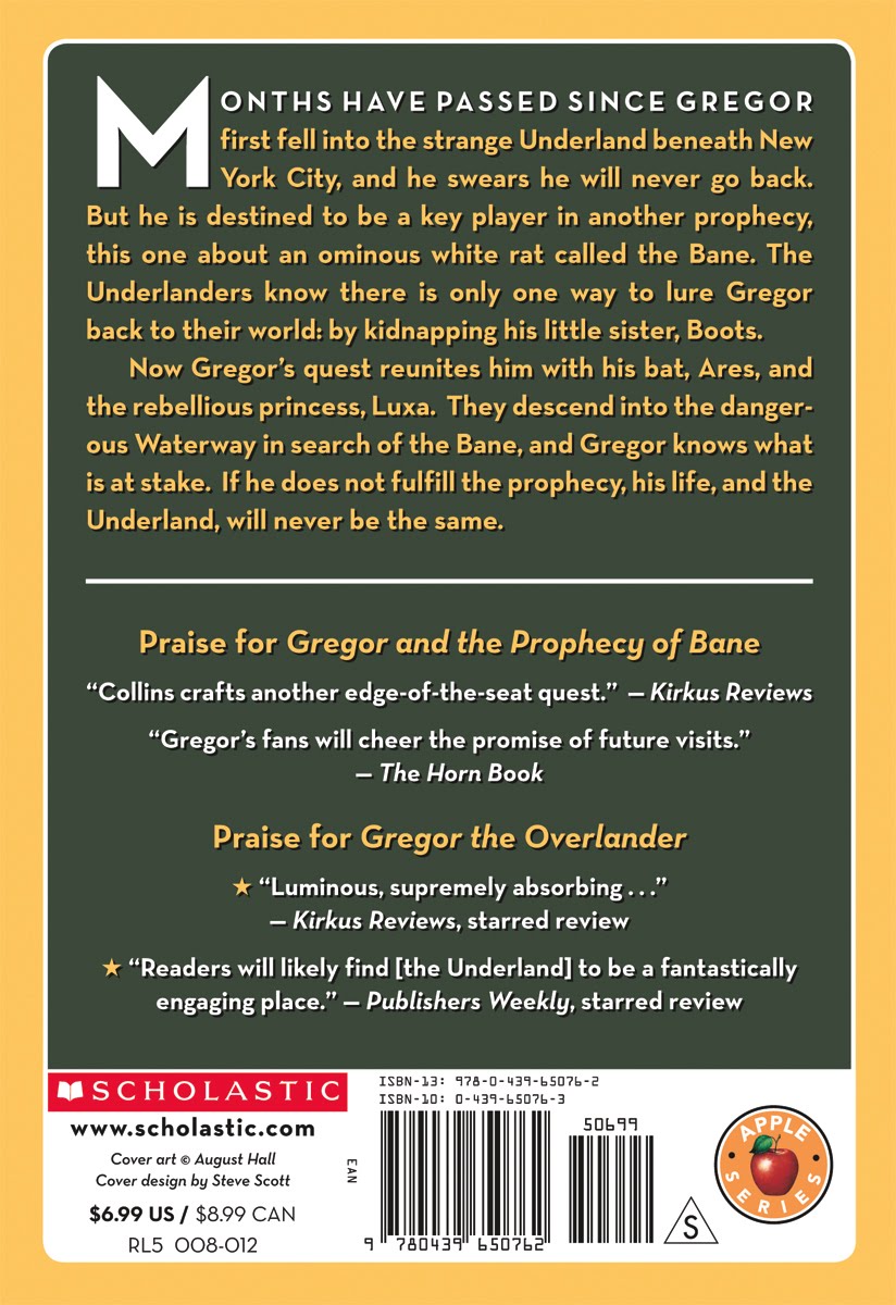 Book Reviews and More: Gregor and the Prophecy of Bane - Suzanne ...