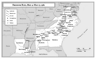 Freedom Riders: Map of the Freedom Riders Journey