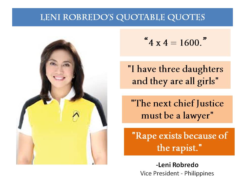 Politics News: Leni Robredo's Quotable Quotes