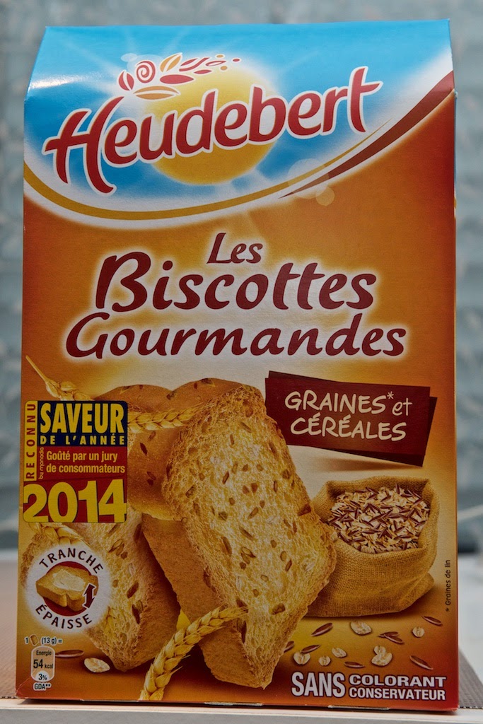 Biscottes Gourmandes graines et céréales (260g, 20 biscottes) par Heudebert