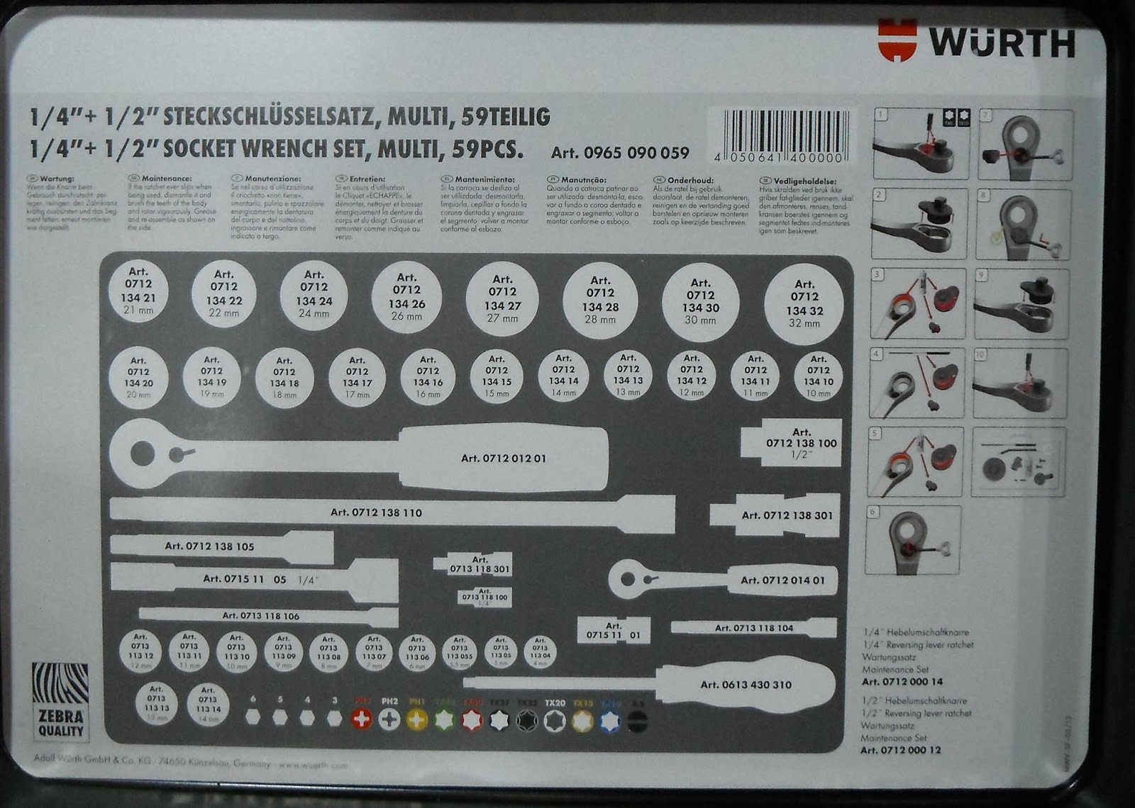 ชุดเครื่องมือ WURTH เยอรมันแท้ - บริษัท กิมเซ้งฮาร์ดแวร์ จำกัด