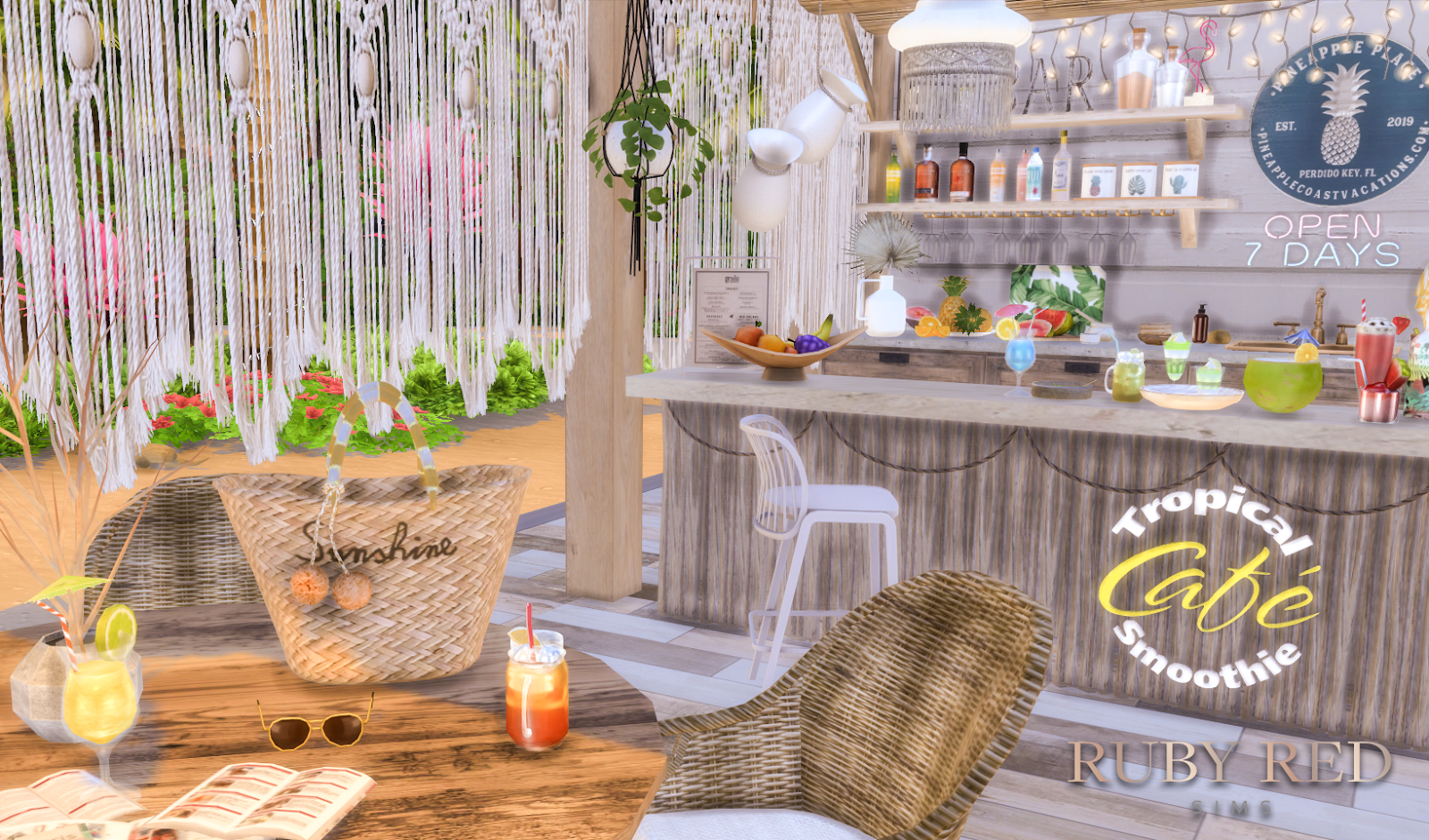 July Release 2nd Building: Sims 4 Sulani Surf Bar 海灘衝浪店與吧檯 (FREE) [Ruby ...