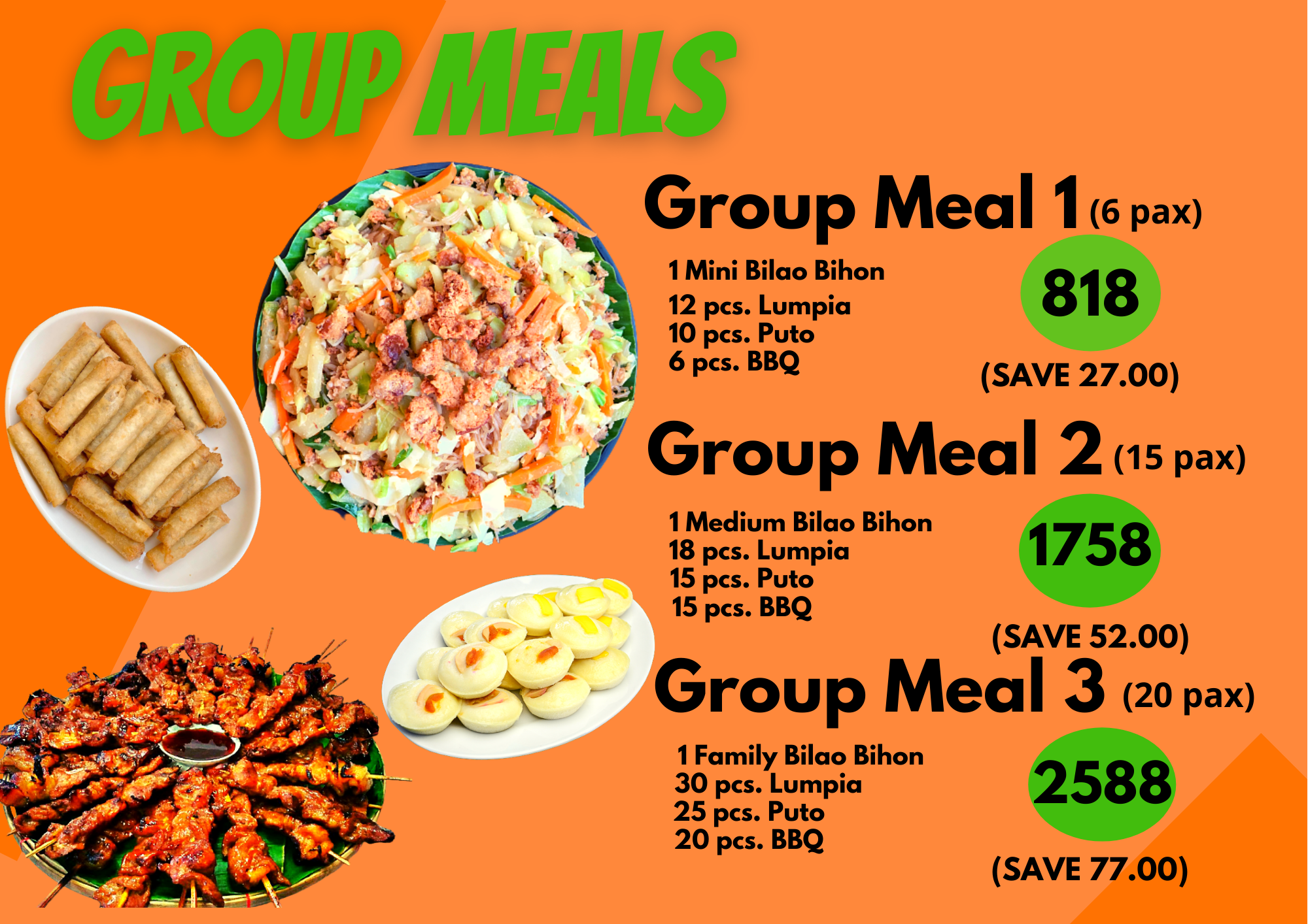 ADO'S PANCITERIA: MENU