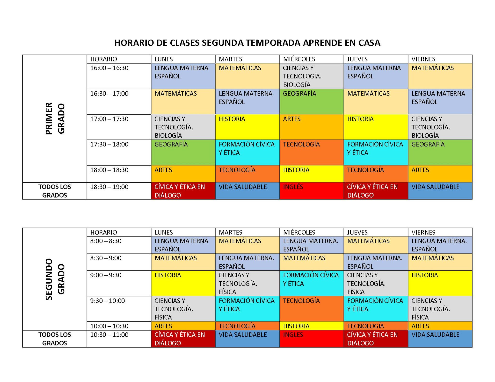 Escuela Secundaria Técnica 40 : HORARIO DE CLASES VIRTUALES 14 09 2020