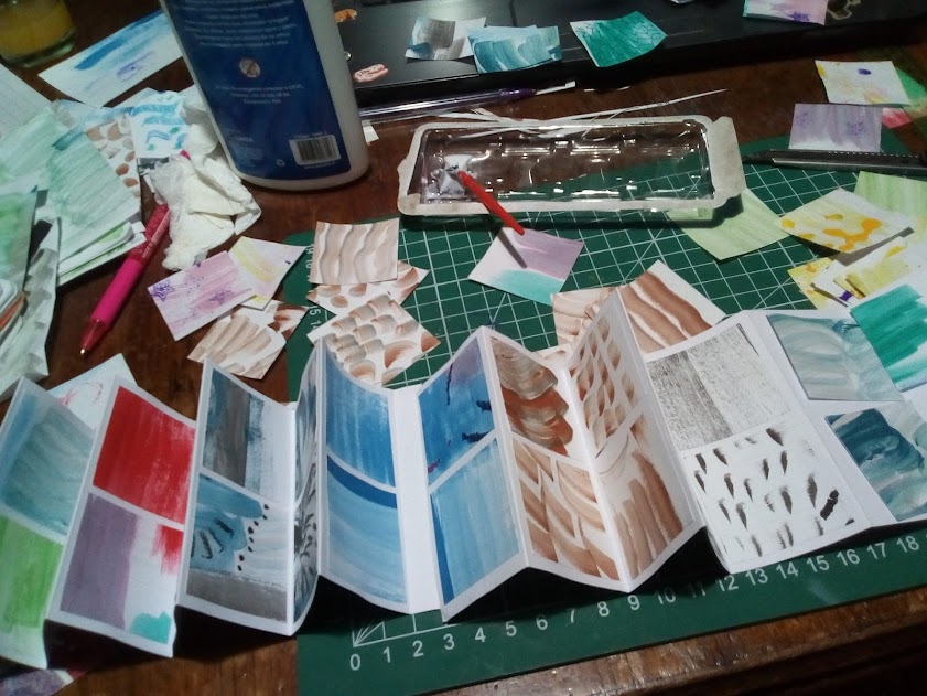 Libros de acordeón, cómo se hacen. Accordeón book.