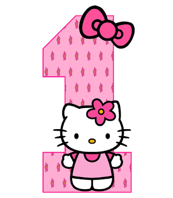 Kits imprimibles gratis : Números de Hello Kitty