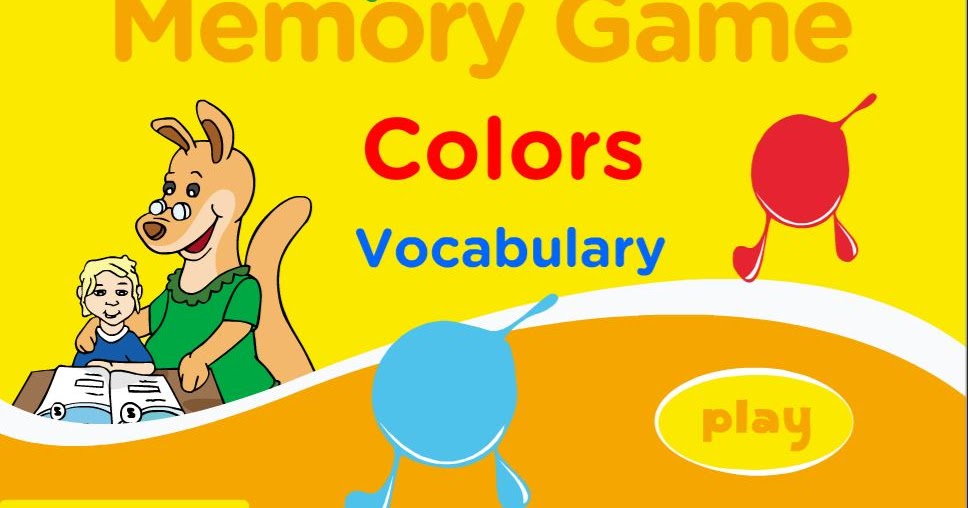 Gabi's Corner: COLOURS MEMORY GAME