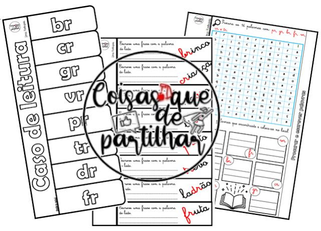 coisas que gosto de partilhar: Casos de leitura - br, cr, gr, vr, pr ...