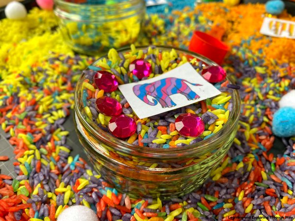 Learning and Exploring Through Play: Elmer Sensory Play