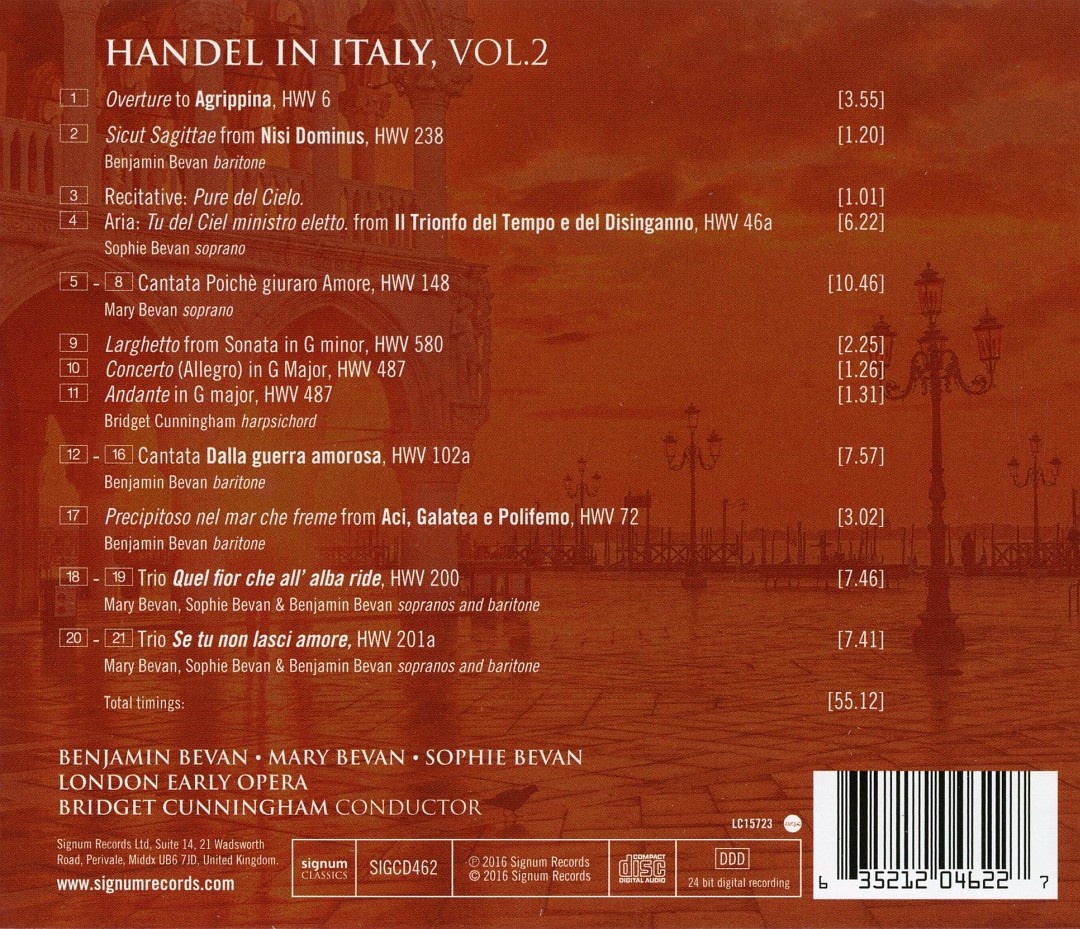 makdelart - classique: Handel in Italy, Vol. 2 (Bridget Cunningham)
