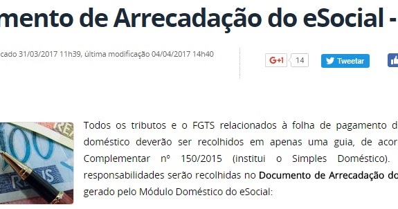 DUARTE CONTÁBIL: Documento de Arrecadação do eSocial - DAE