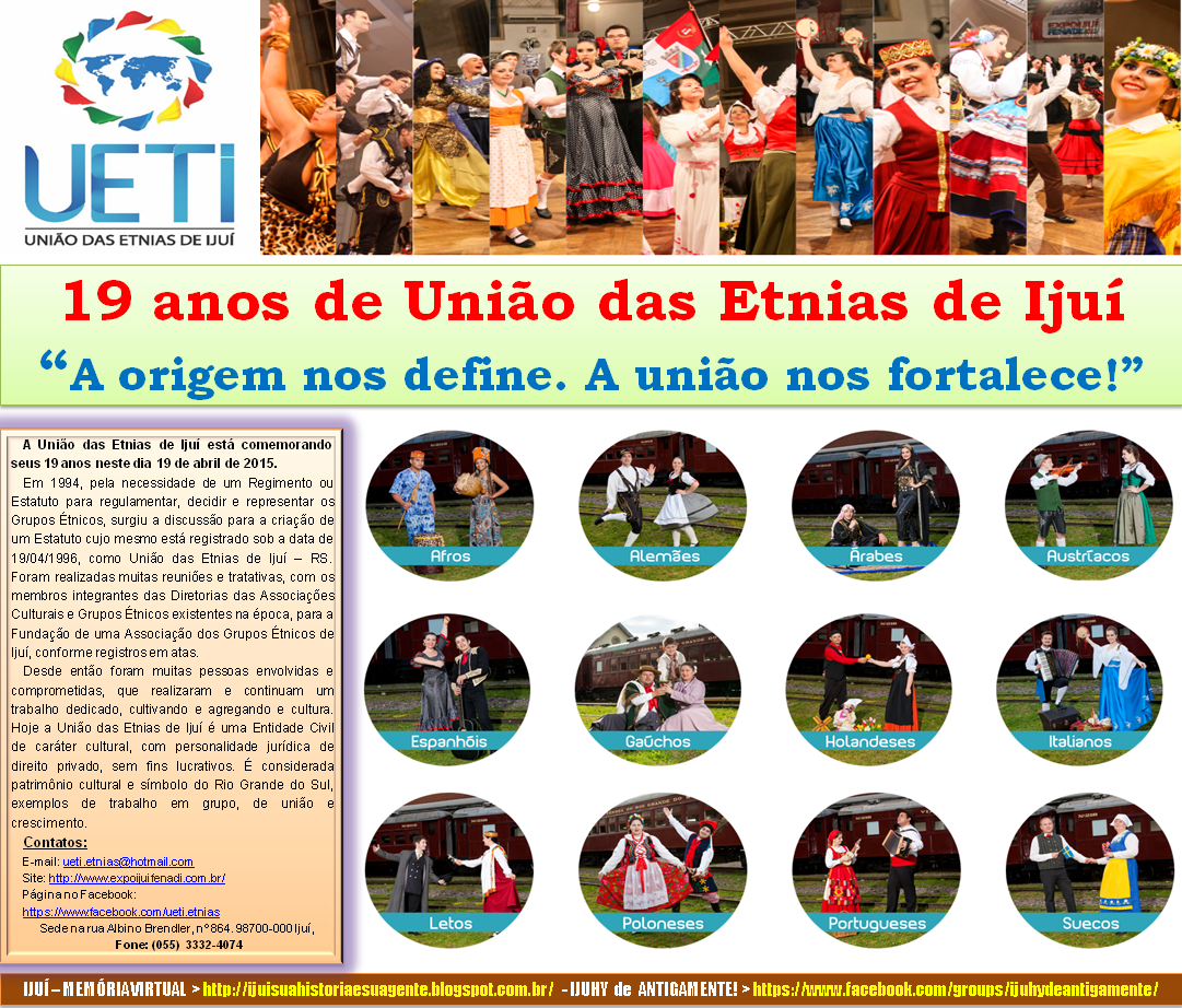 IJUÍ - RS - Memória Virtual: UETI completa 19 anos de União das Etnias ...