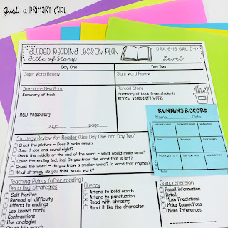 Guided Reading Cliff Notes - Just A Primary Girl