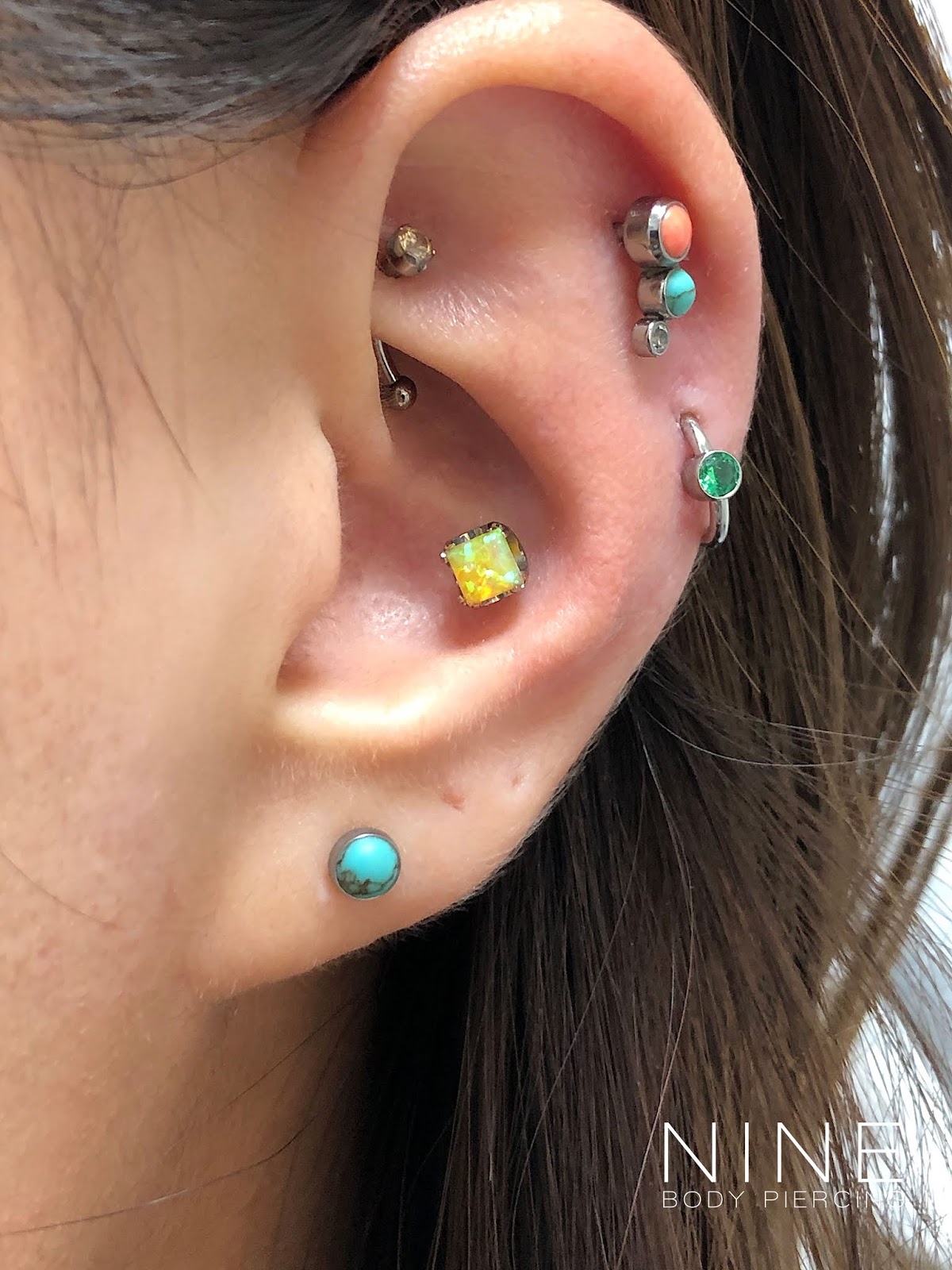 NINE BODY PIERCING BLOG: Healed Conch with Anatometal Titanium High ...