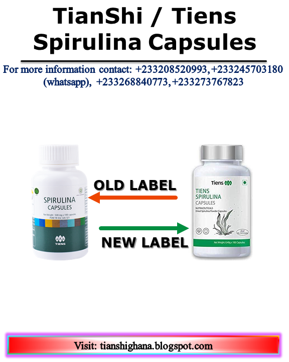 Tianshi Spirulina Capsules - High Nutritious Tiens Product