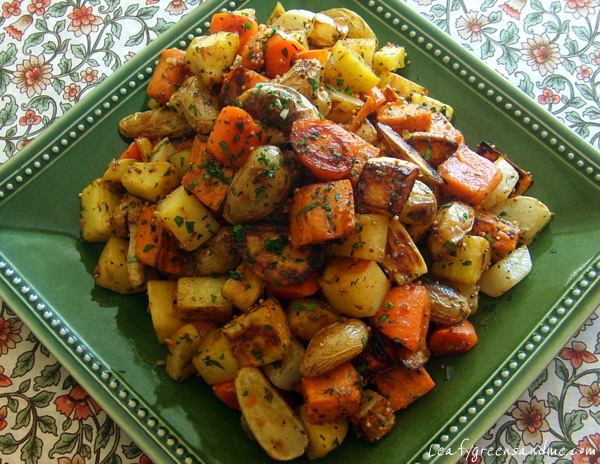 Root Veggie Hash with Sherry-Mustard Vinaigrette | Leafy Greens and Me