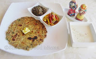 Shobha's Food Mazaa: RED AMARANTH THEPLAS / RED AMARANTH ROTIS