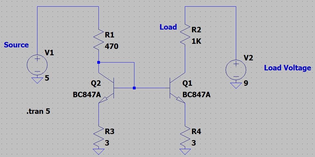 Transistor Current Mirror Circuit