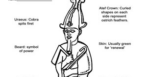 KidsAncientEgypt.com: Gods of Egypt Coloring Page: Osiris